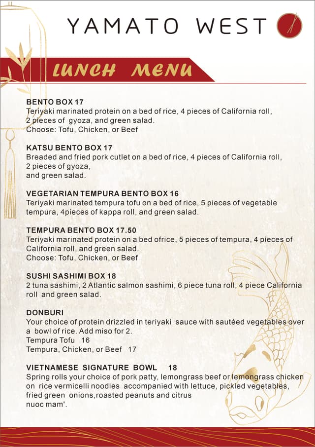 Yamato West | Japanese Restaurant
